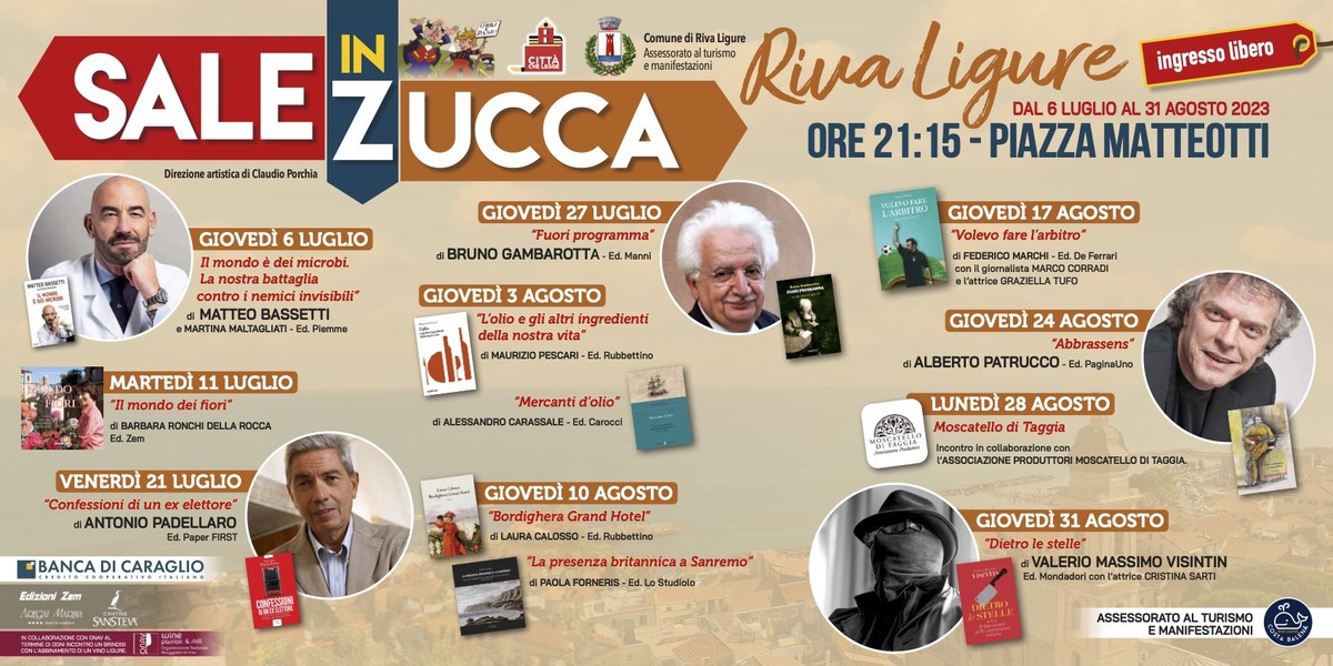 Riva Ligure (IM): la rassegna letteraria Sale In Zucca cresce ancora ...